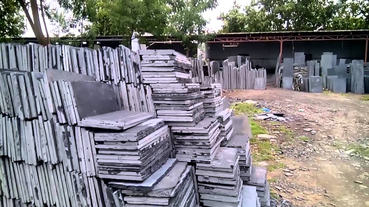 Betamcherla black stone polishing - YouTube