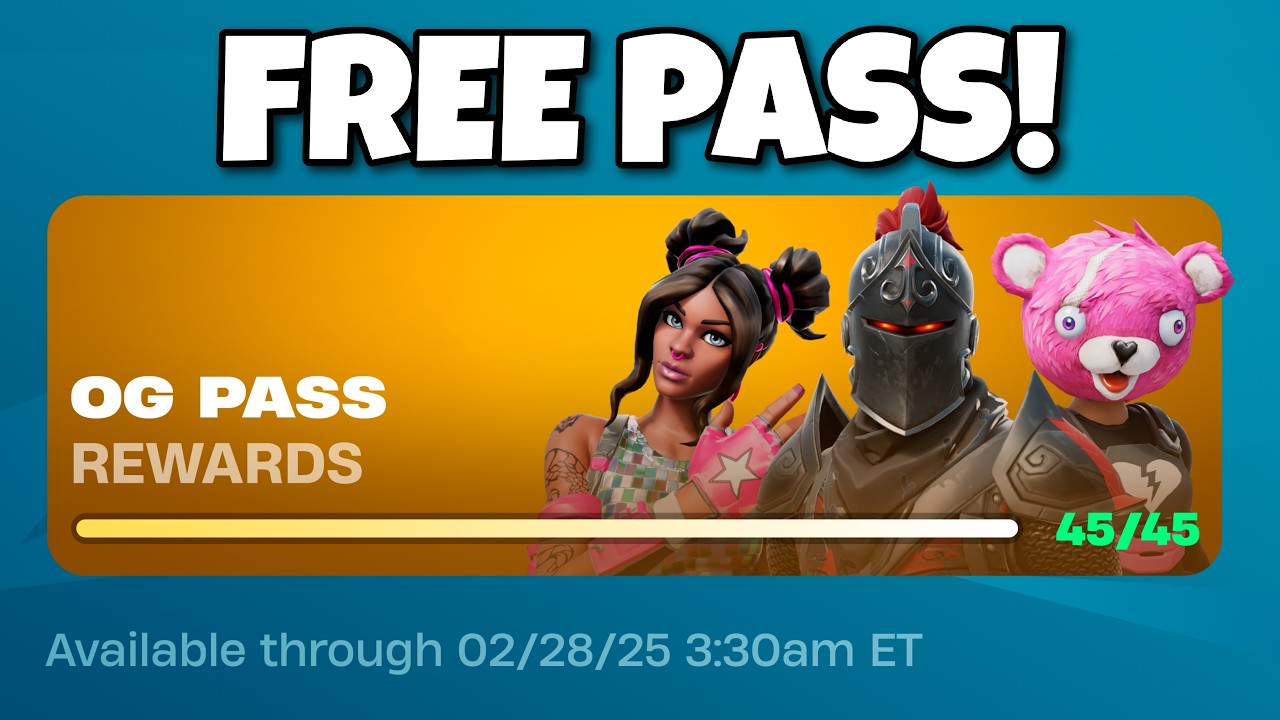 Fortnite Chapter 1 OG - Season 2 Battle Pass! (Free Rewards, Skins ...