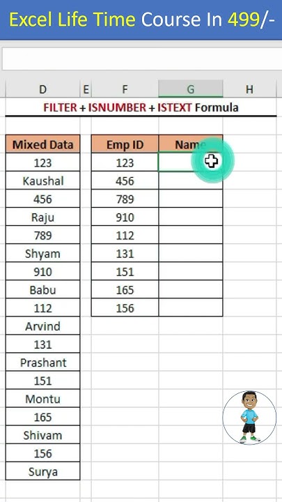 Filter Isnumber Istext Formula In Excel Excel Exceltips Exceltips Exceltutorial Msexcel