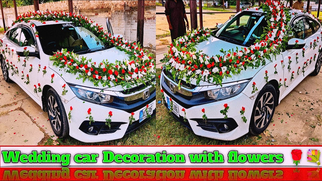 Wedding Car Decoration With 🌹 | By Khan Decoration Malakwal | - YouTube