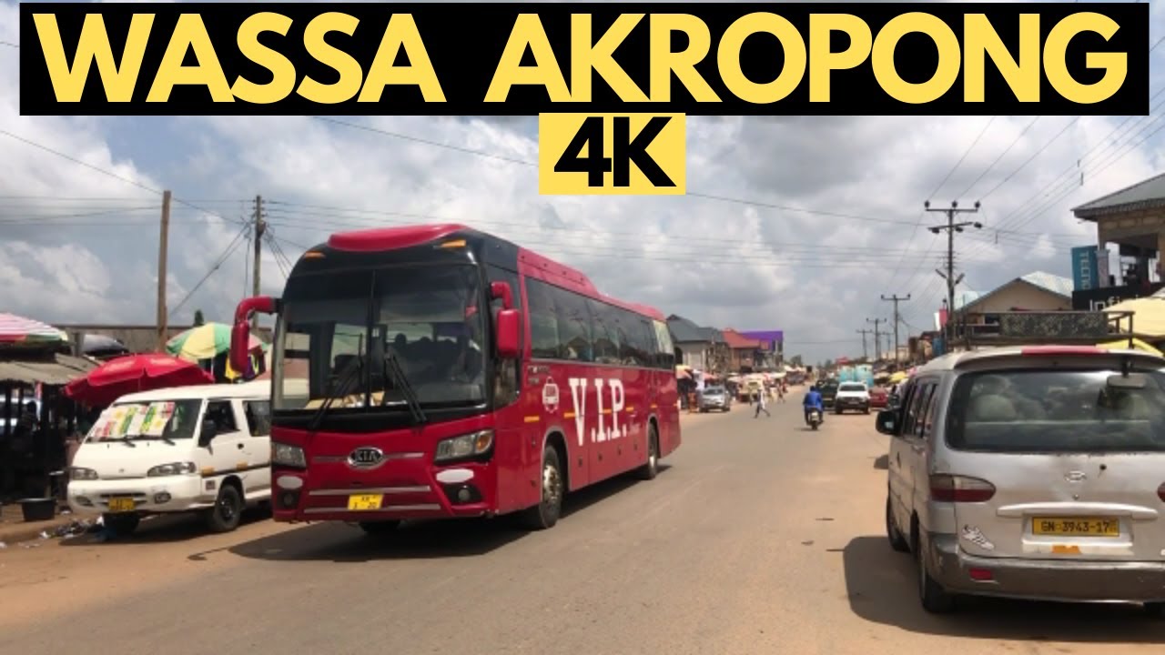 [4K] Welcome to WASSA AKROPONG Town in the Western Region of Ghana 4k ...