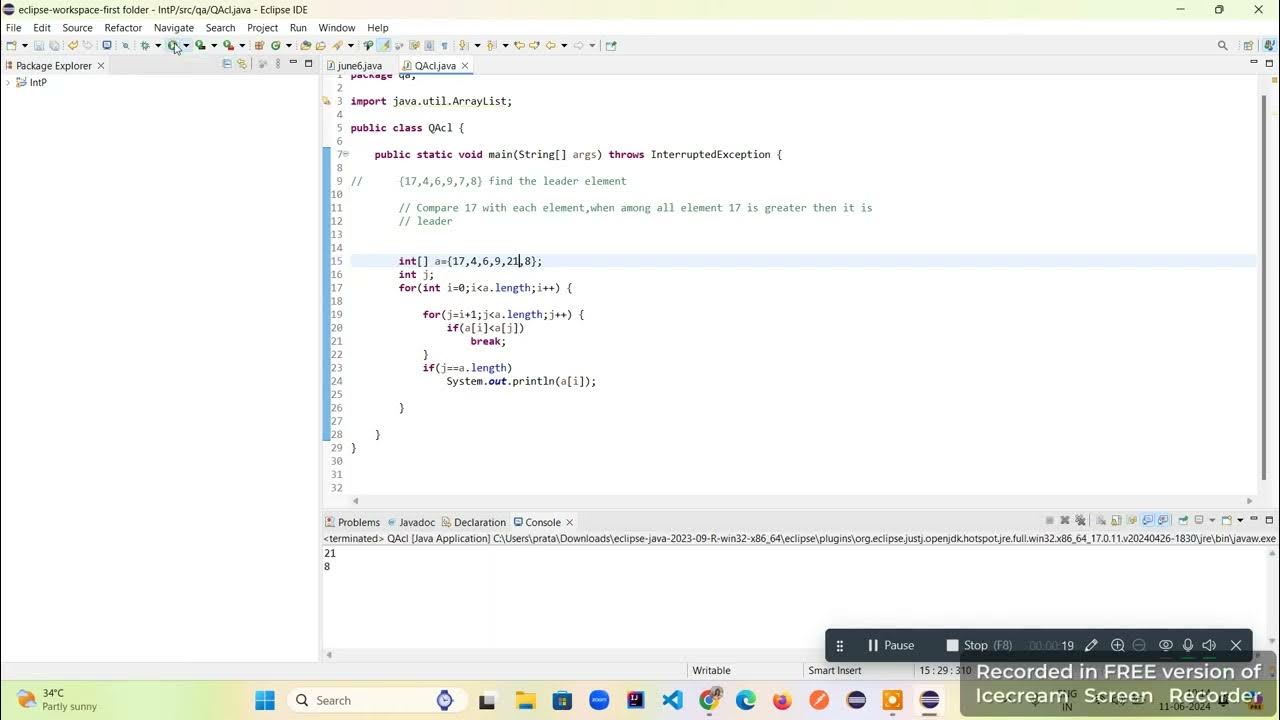 Find the Leader Element from an Array - YouTube