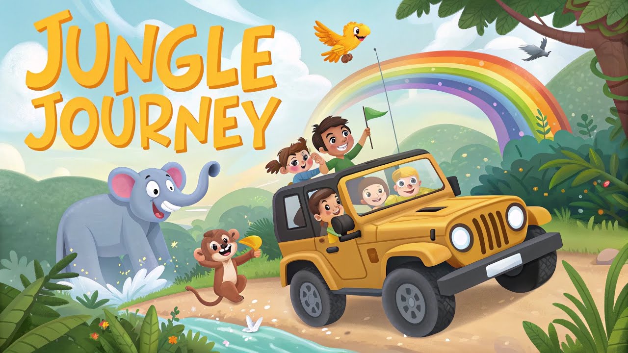 Jungle Safari Song for Kids | Fun Animal Adventure & Learning | Nursery ...
