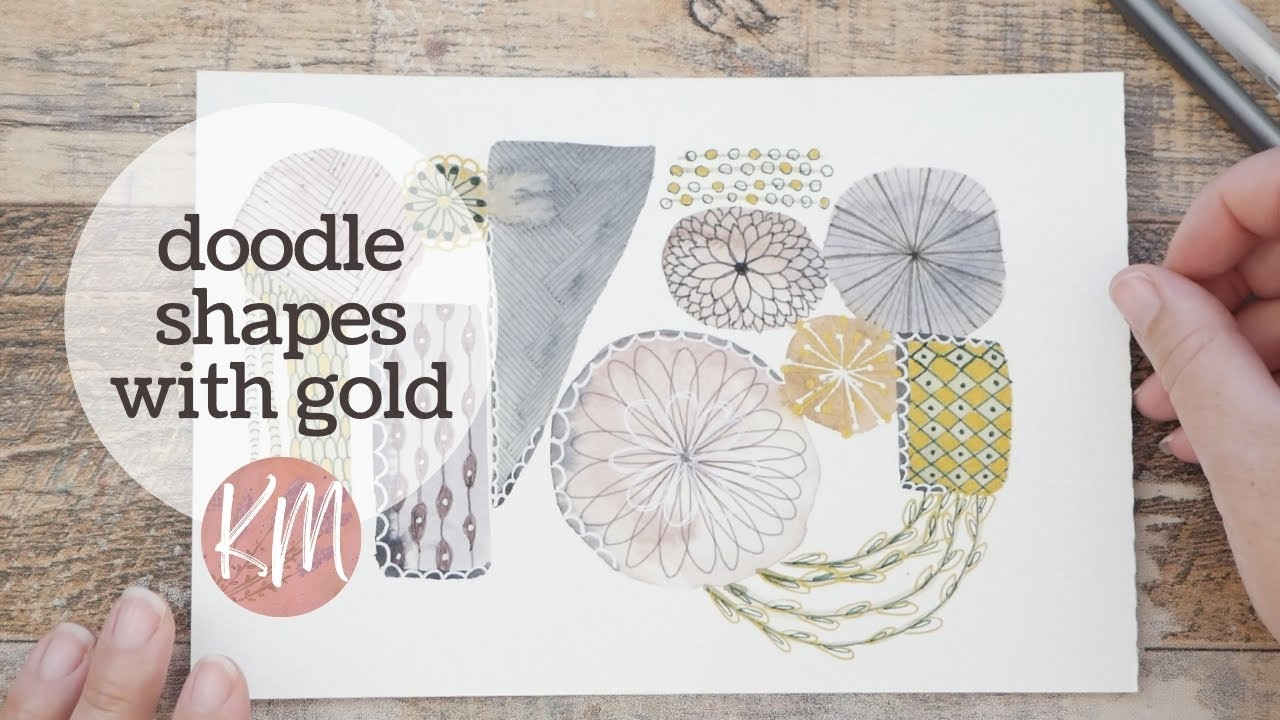 Relaxing Doodle Art Over Muted Neutral Watercolor Blobs - YouTube