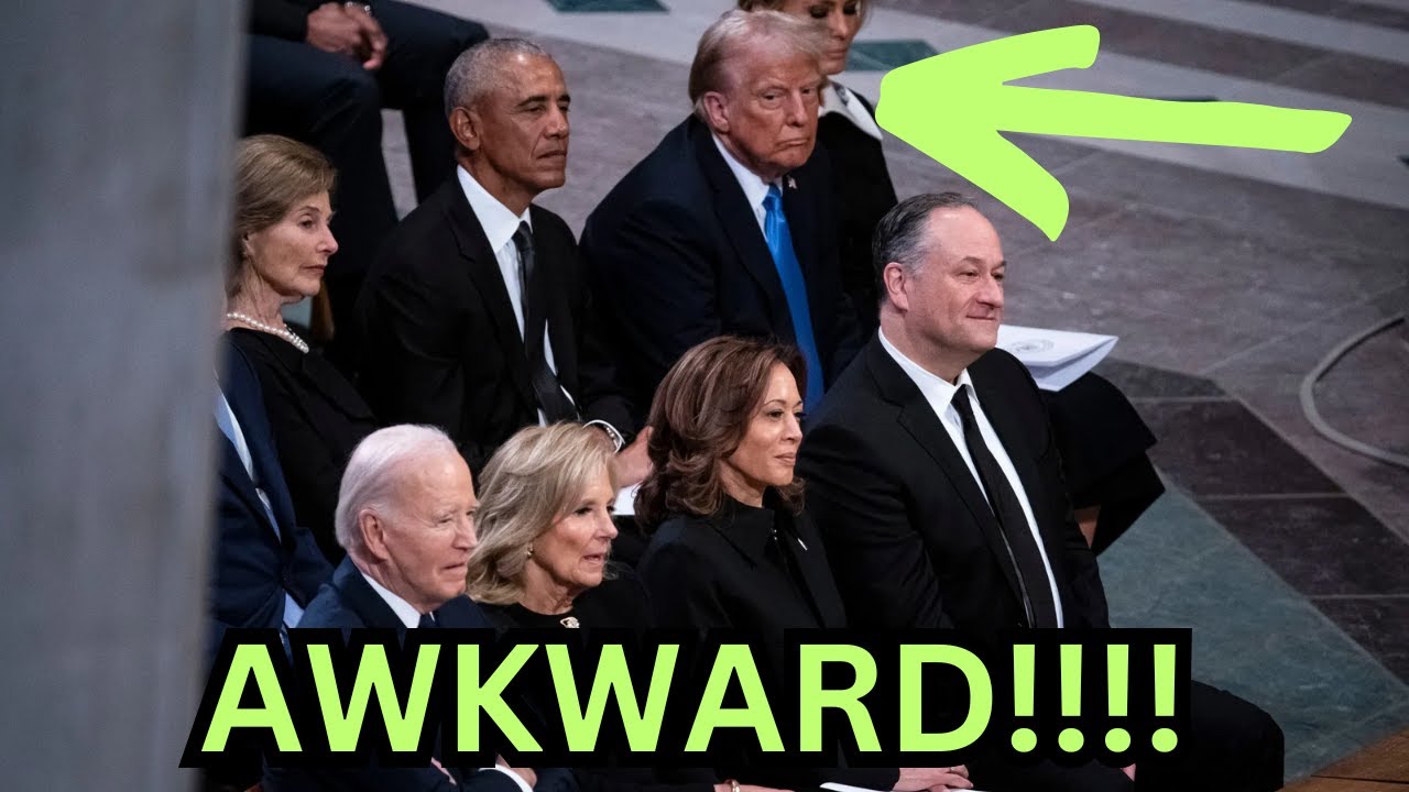 Trump Makes Carter Funeral Awkward - YouTube