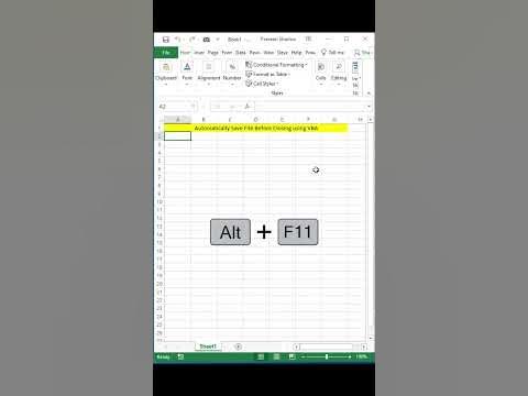 Excel Trick: Automatically Save File Before Closing using VBA!! - YouTube