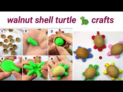 Walnut Shell Turtle Crafts //cute Turtle 🐢 Crafts for kids and toodlers ...