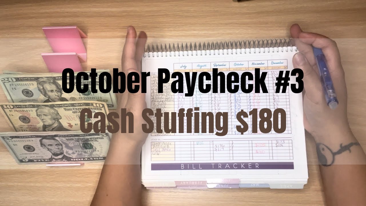 OCTOBER PAYCHECK #3 | Cash Stuffing $180 | Budget With Me - YouTube