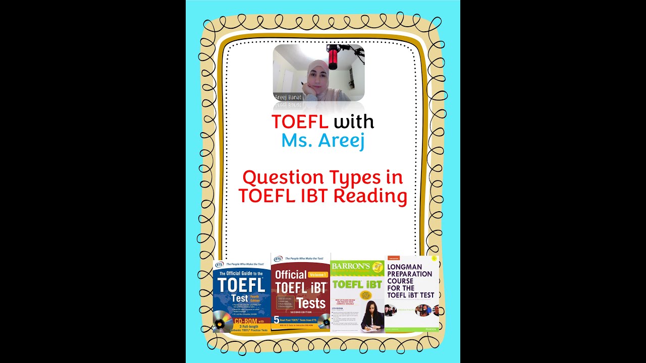 Question Types in TOEFL IBT Reading - YouTube