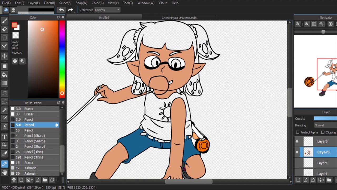(Splatoon x Ninjala) Splatoon OC - Splatjala {Speedpaint} - YouTube
