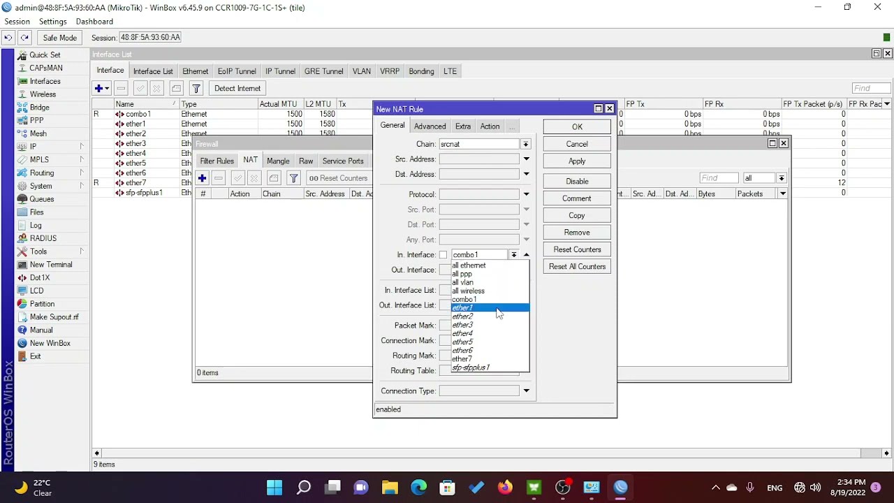 Cara Reset & Setting Mikrotik di winbox - YouTube