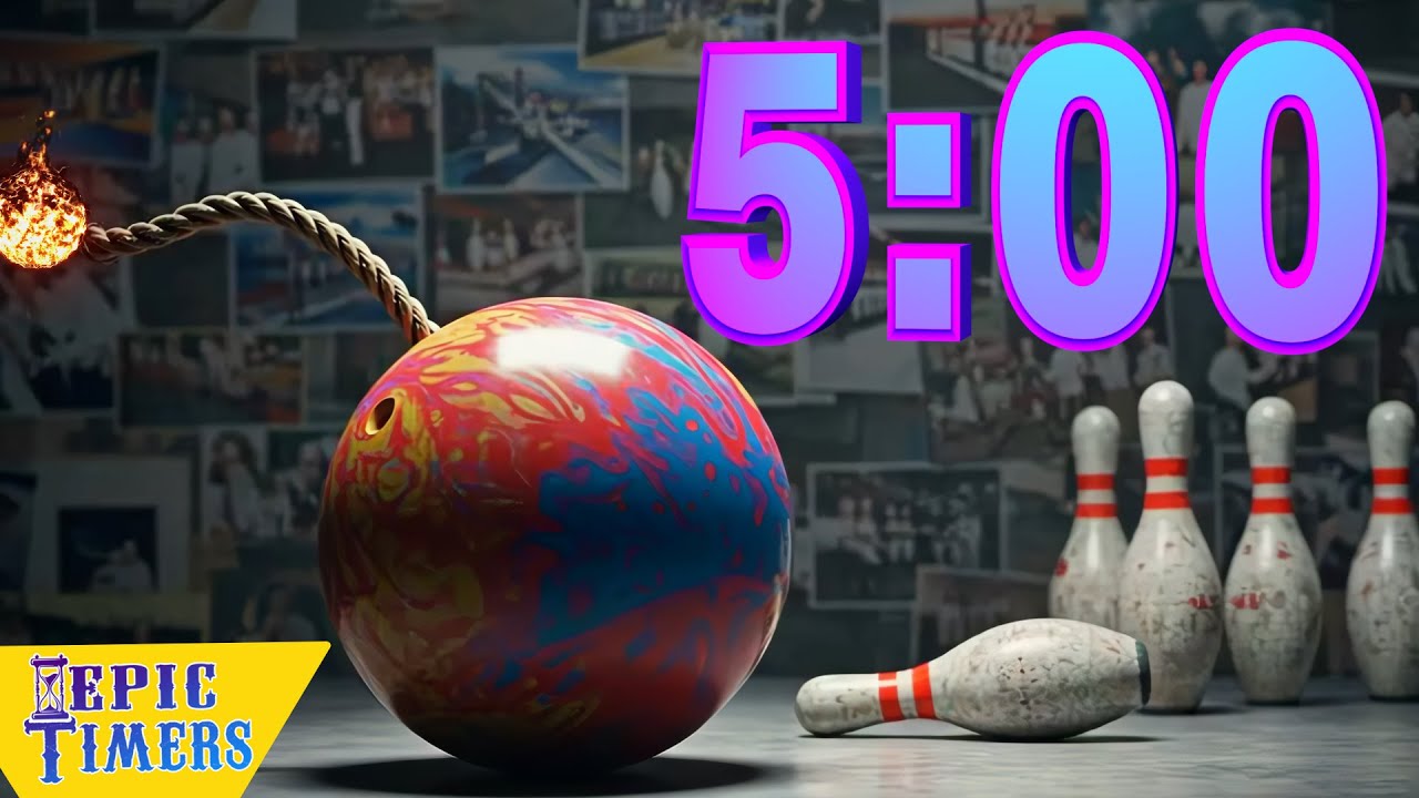 5 Minute Timer with music Bowling Ball Timer Bomb - YouTube