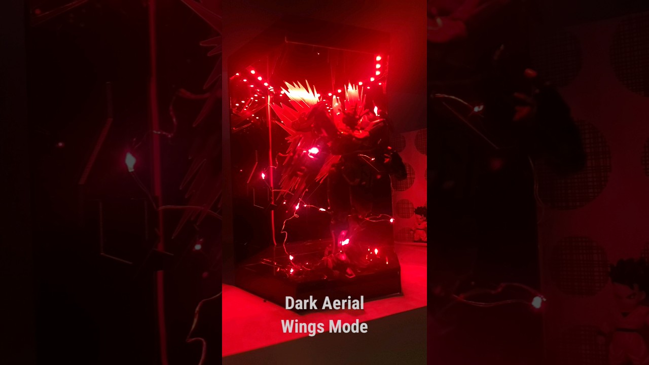 Custom Gundam Aerial Rebuild into Dark Aerial Cloak and Wing mode. # ...