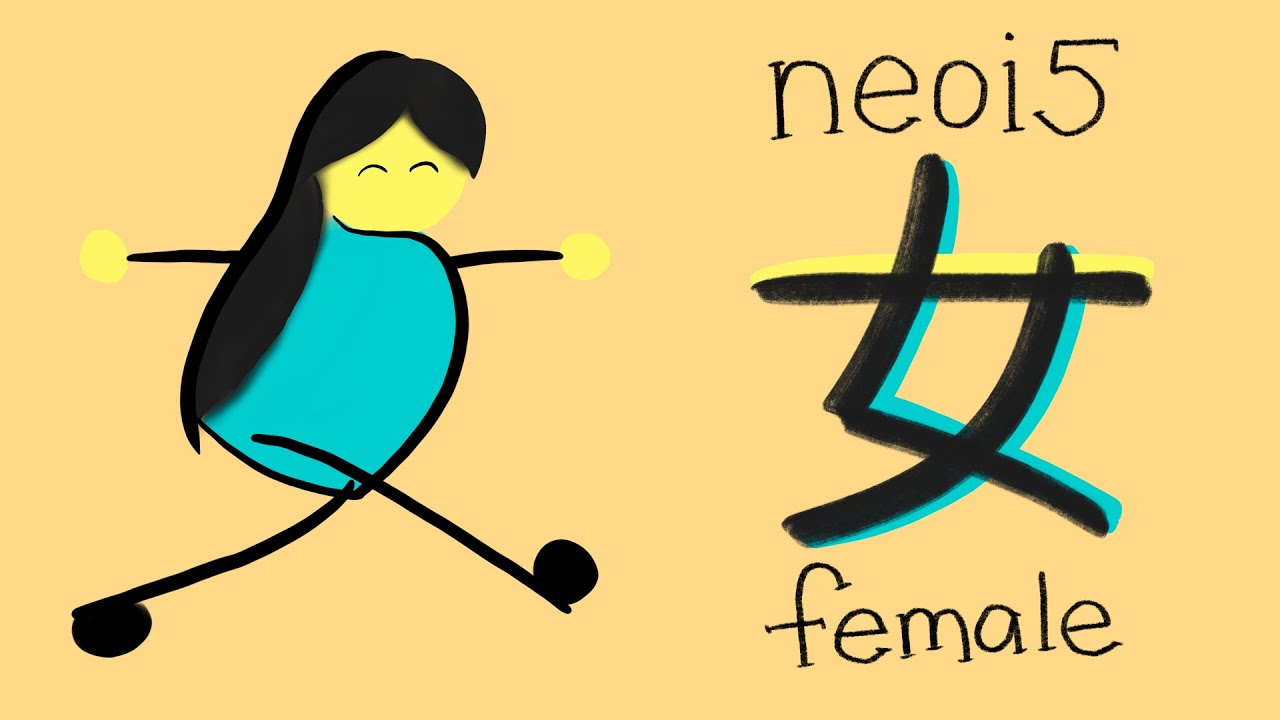 Learn to Write Chinese | 女 Neoi5 Female Woman Girl Daughter (in ...