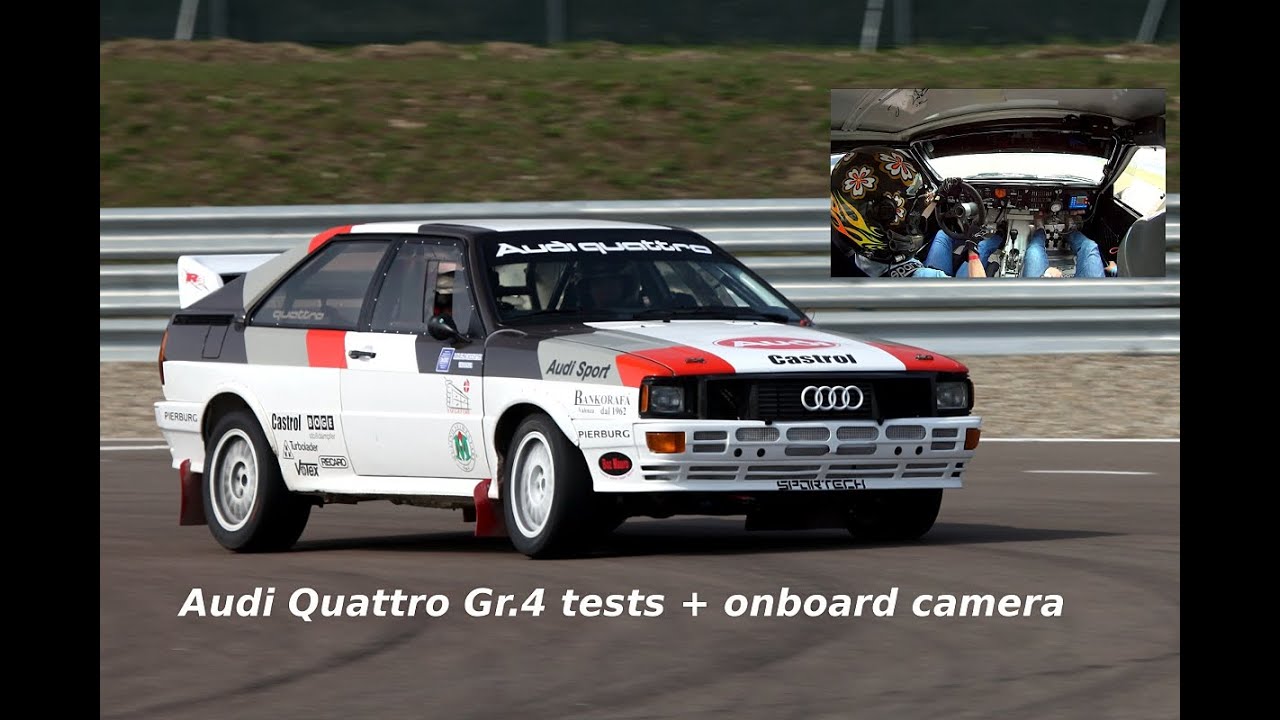 Audi Quattro Gr.4 tests + onboard camera - Pure sound! - YouTube