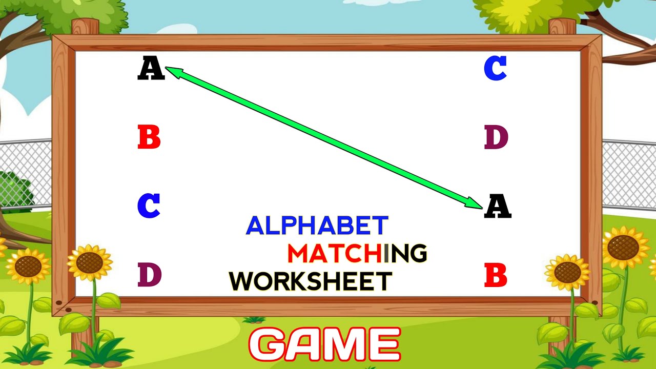 Alphabets matching worksheets | matching the letters with alphabet ...