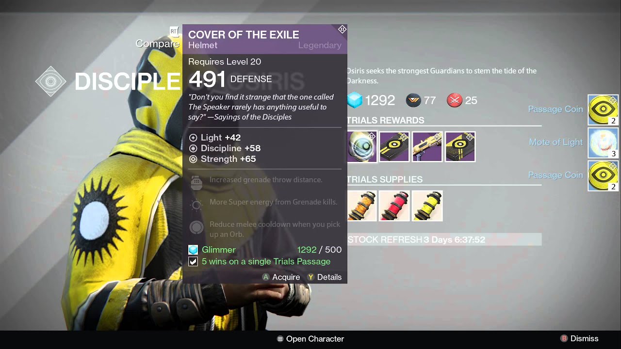 DESTINY: OPENING PACKS FROM TRIALS OF OSIRIS - YouTube