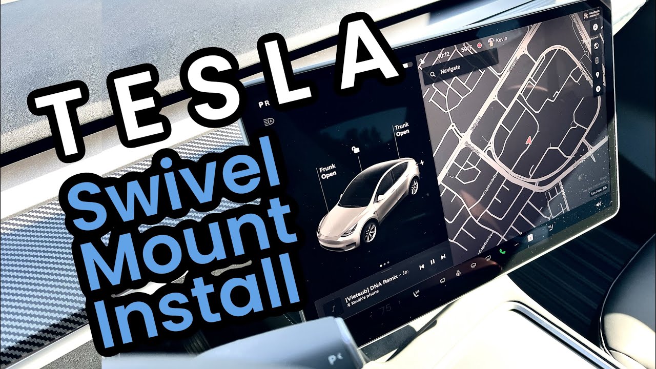 DIY | Tesla Screen Swivel Mount Install | Tesla Model Y and 3 - YouTube