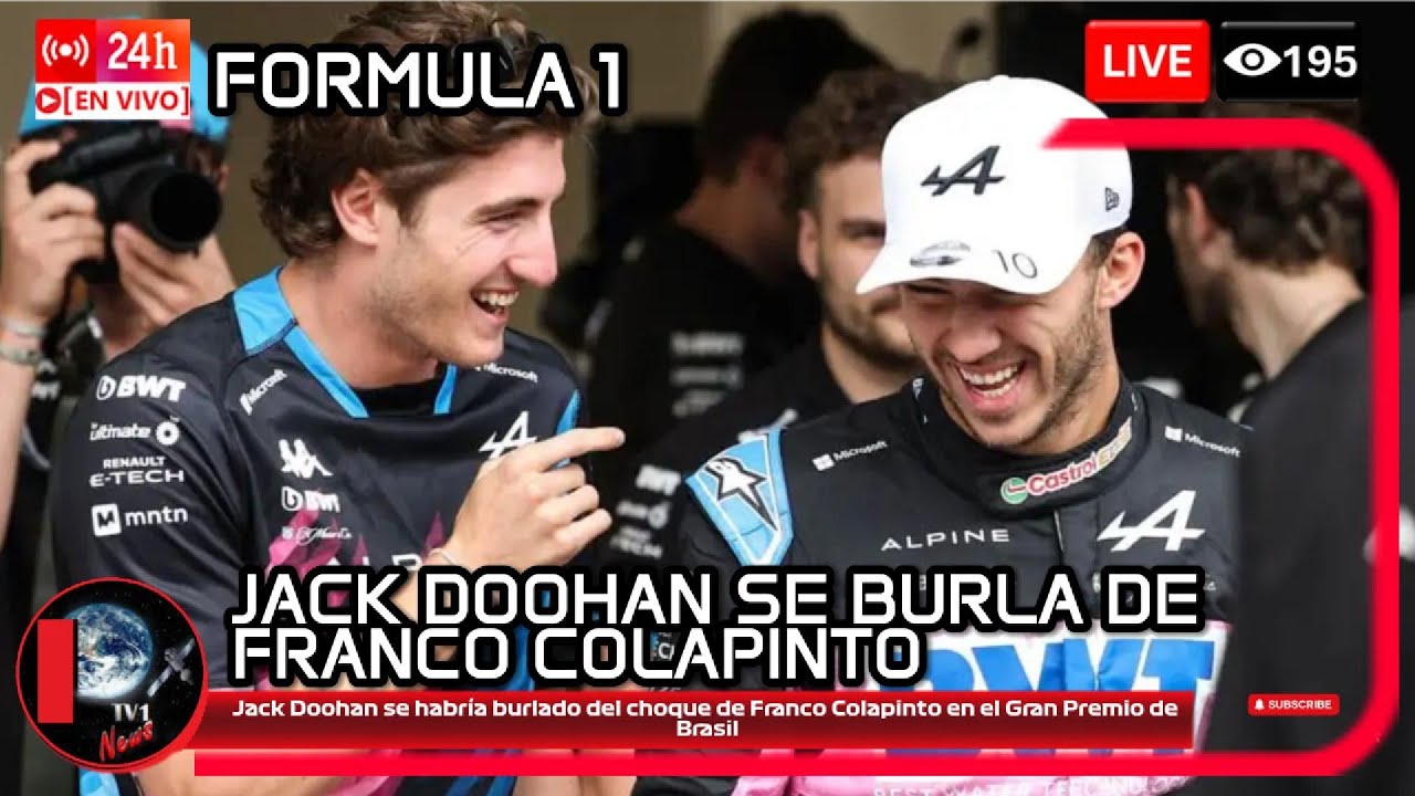 Jack Doohan se habría burlado del choque de Franco Colapinto en el Gran ...