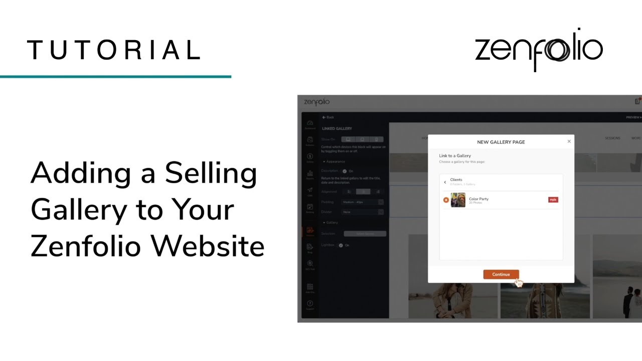 Adding a Selling Gallery to Your Zenfolio Website - YouTube