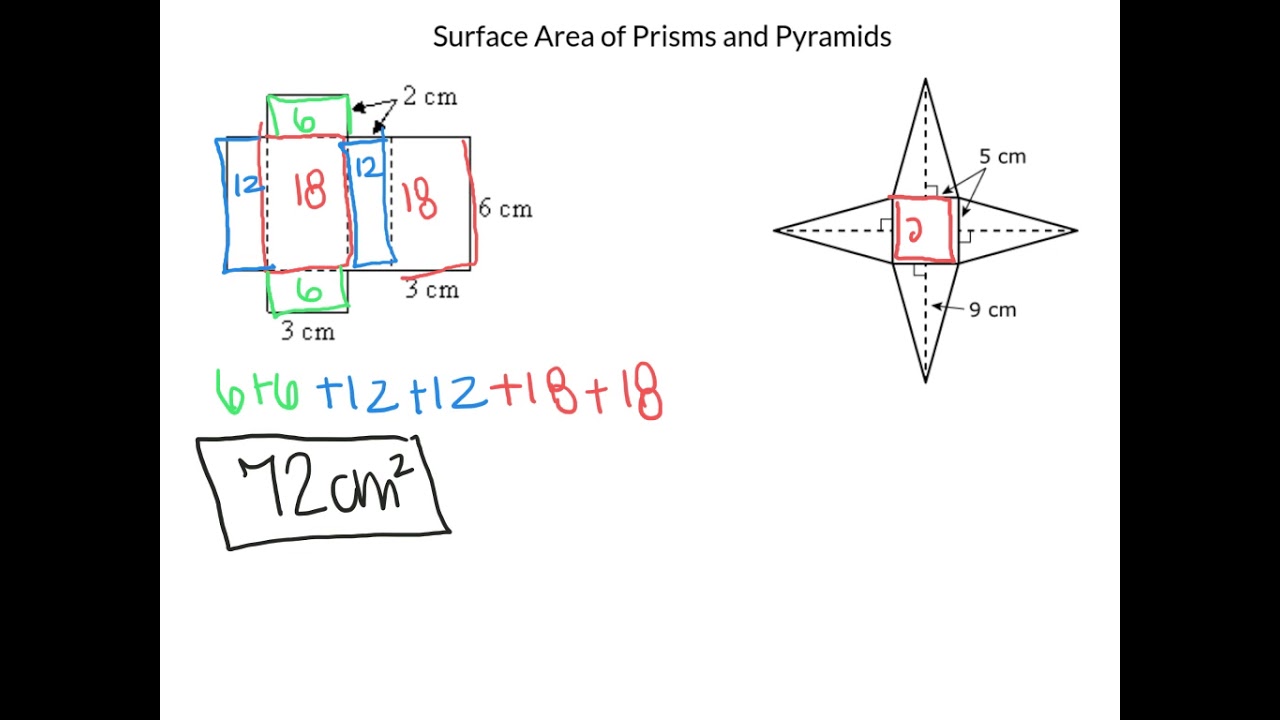 Total Surface Area of Prisms and Pyramids - YouTube