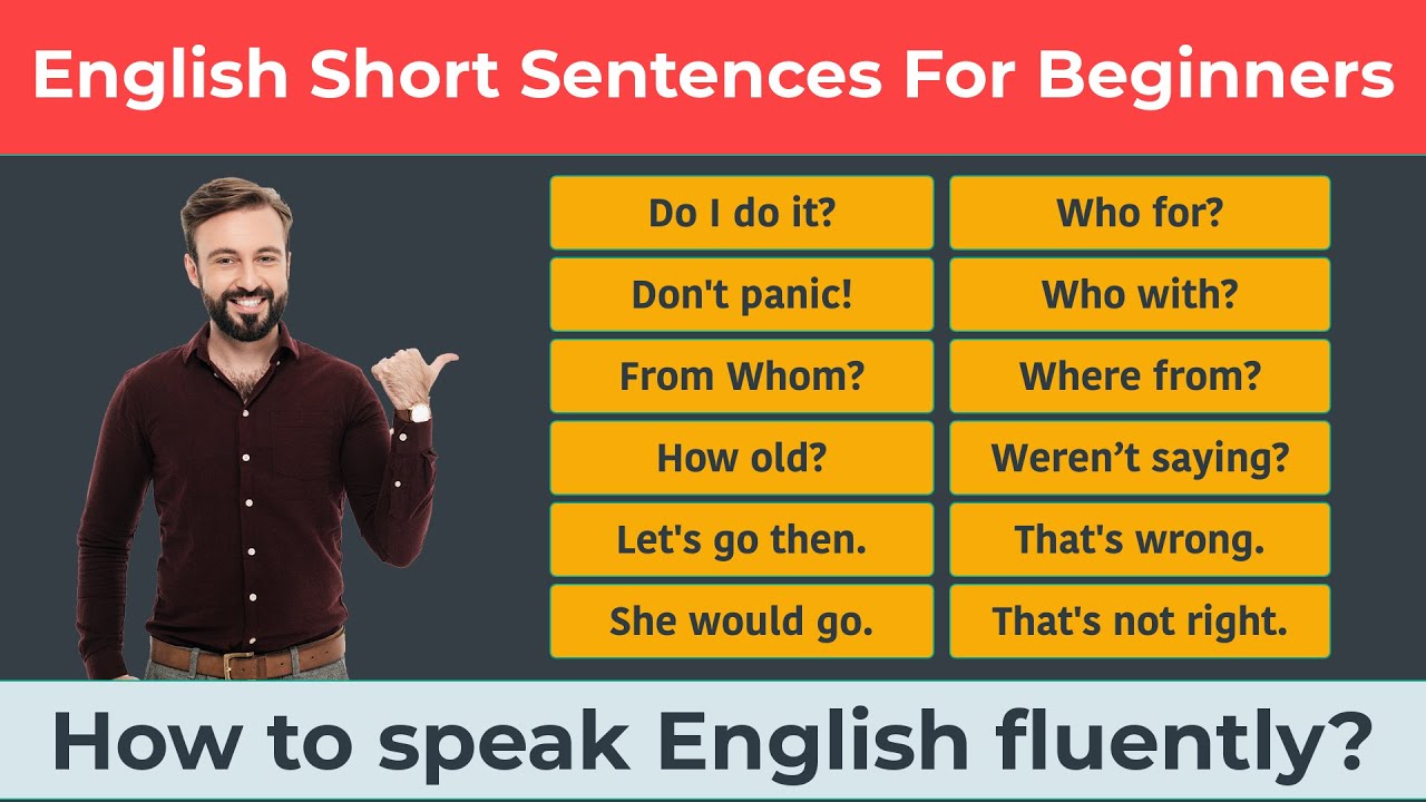 English Short Sentences For Beginners || How to speak English fluently ...