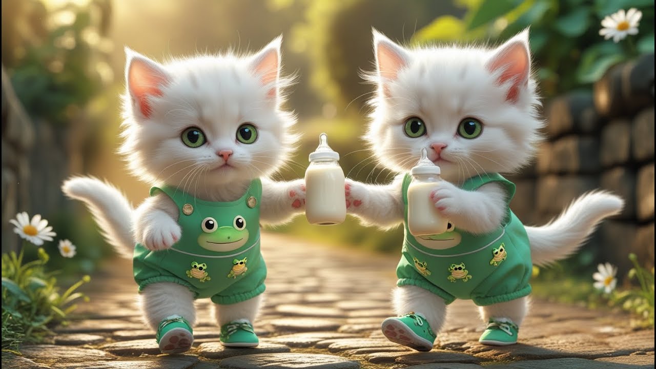 Dudi Dudi dum dum cats dancing and drinking milk - YouTube