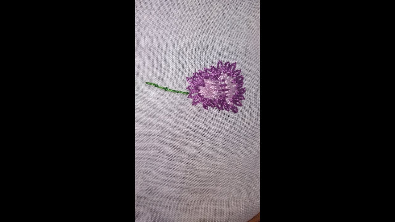 Easy flower embroidery design for beginners, Quick embroidery work ...