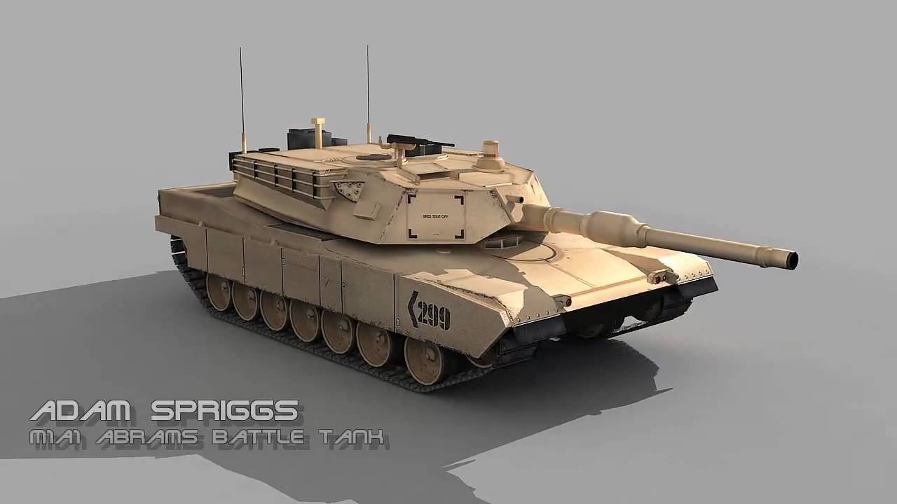 Abrams Battle Tank 3D Model - YouTube