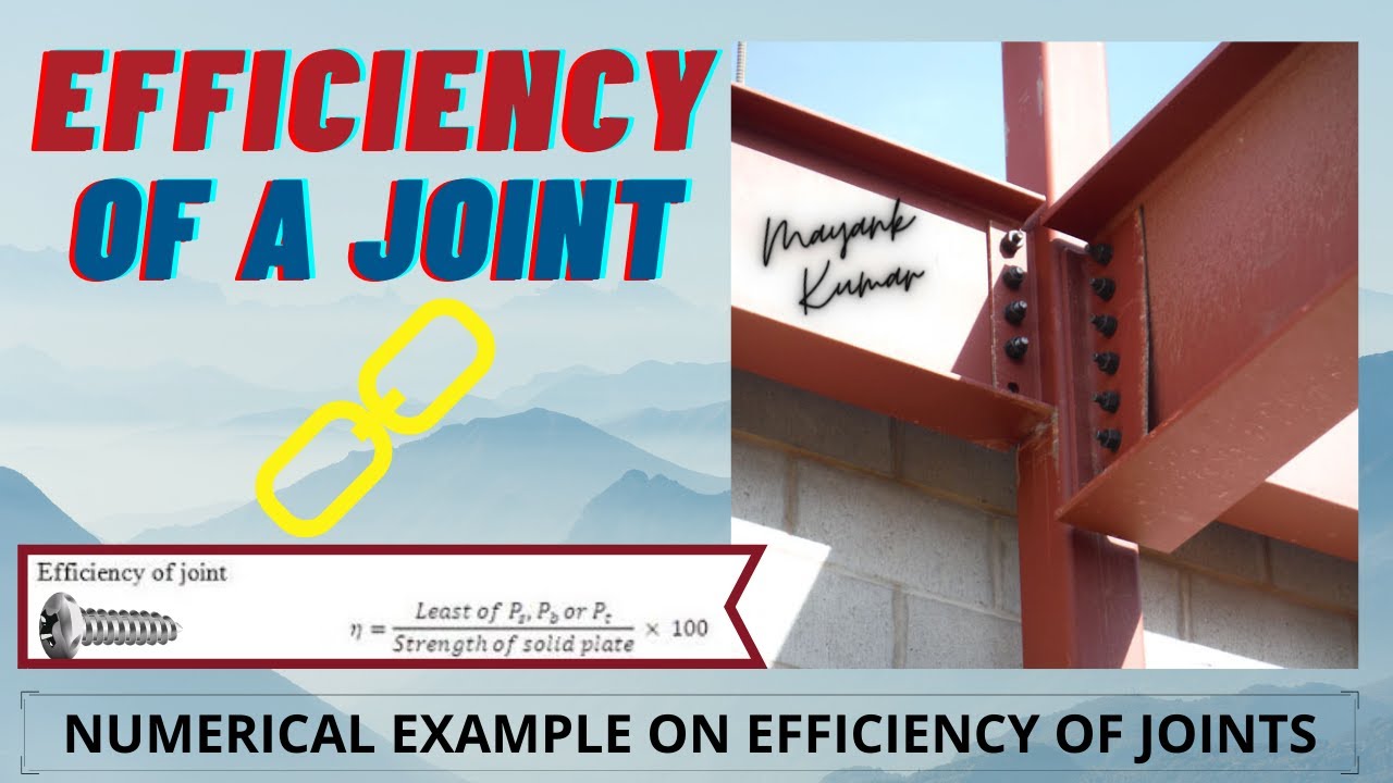 17 Efficiency of Joints | Numerical Example - YouTube