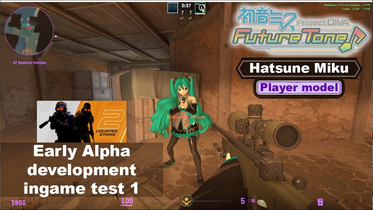 CS2 Hatsune Miku Player model Pre alpha early development in game test ...
