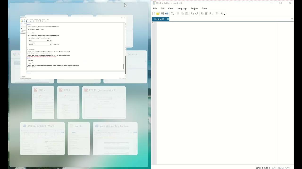 STATA EP.1 #Drag data dari BPS #Menghapus Baris #Hapus Variabel #generate variabel baru # ...