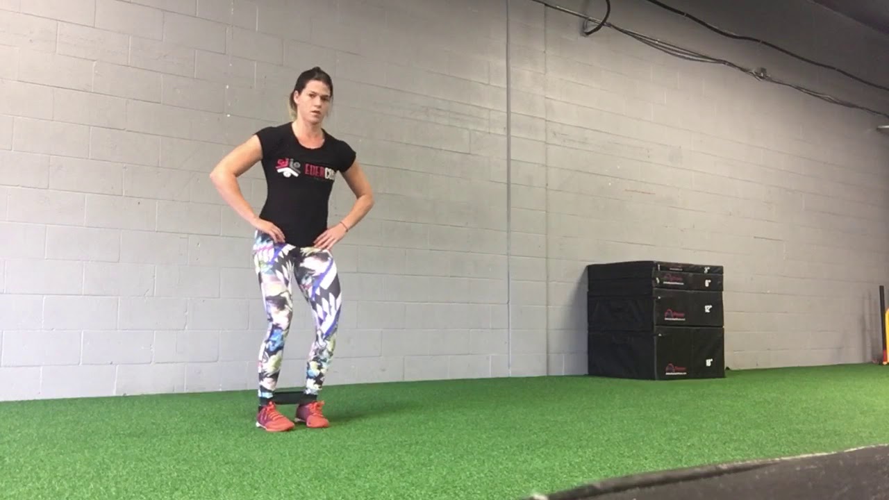 Glute Med Walk with Band - YouTube