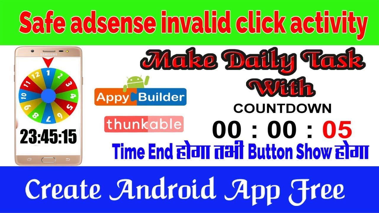 Create hours and daily task with countdown in Thunkable/Appybuilder ...