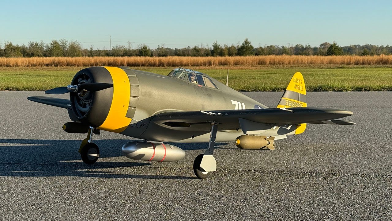 P-47 Thunderbolt, Top Flite Gold Ed. Flap Trim Test 03.23.2025 - YouTube