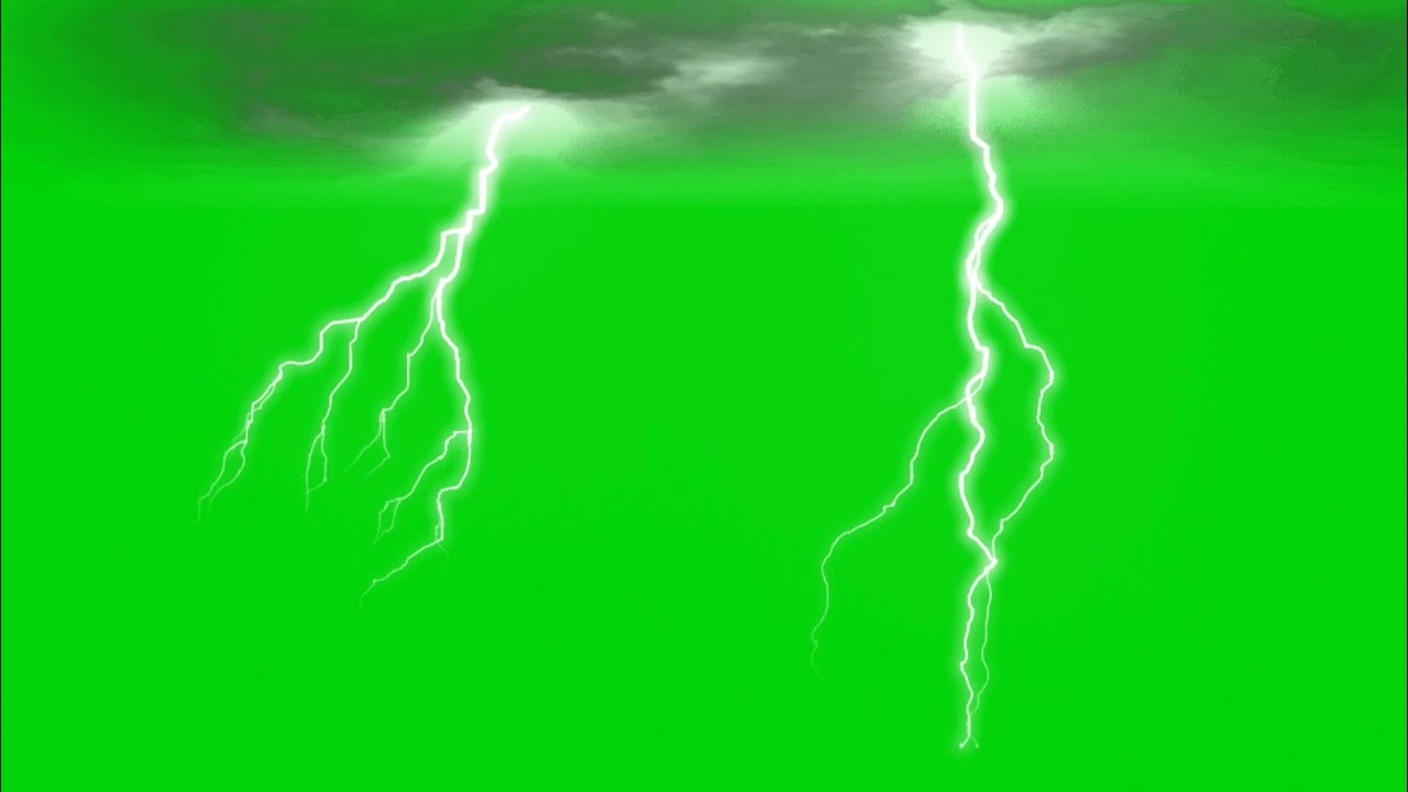 Thunderstorm Green Screen Effects with sound HD video Footage || Chroma ...