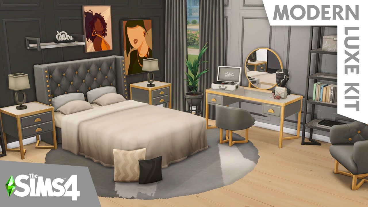 FLOOR PILLOWS & FUNCTIONAL RECORD PLAYER // The Sims 4 Modern Luxe Kit ...