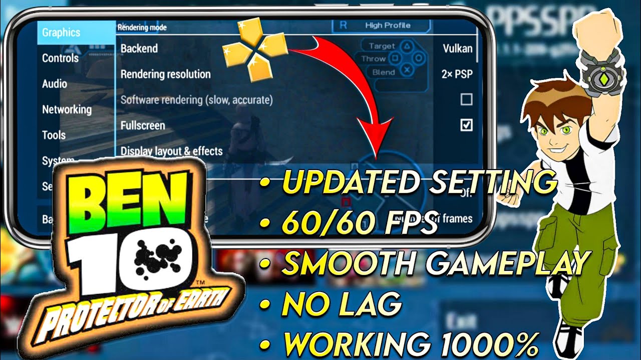 🔥Ben 10 Protector Of Earth Ppsspp Smooth Gameplay Settings | Ben 10 ...