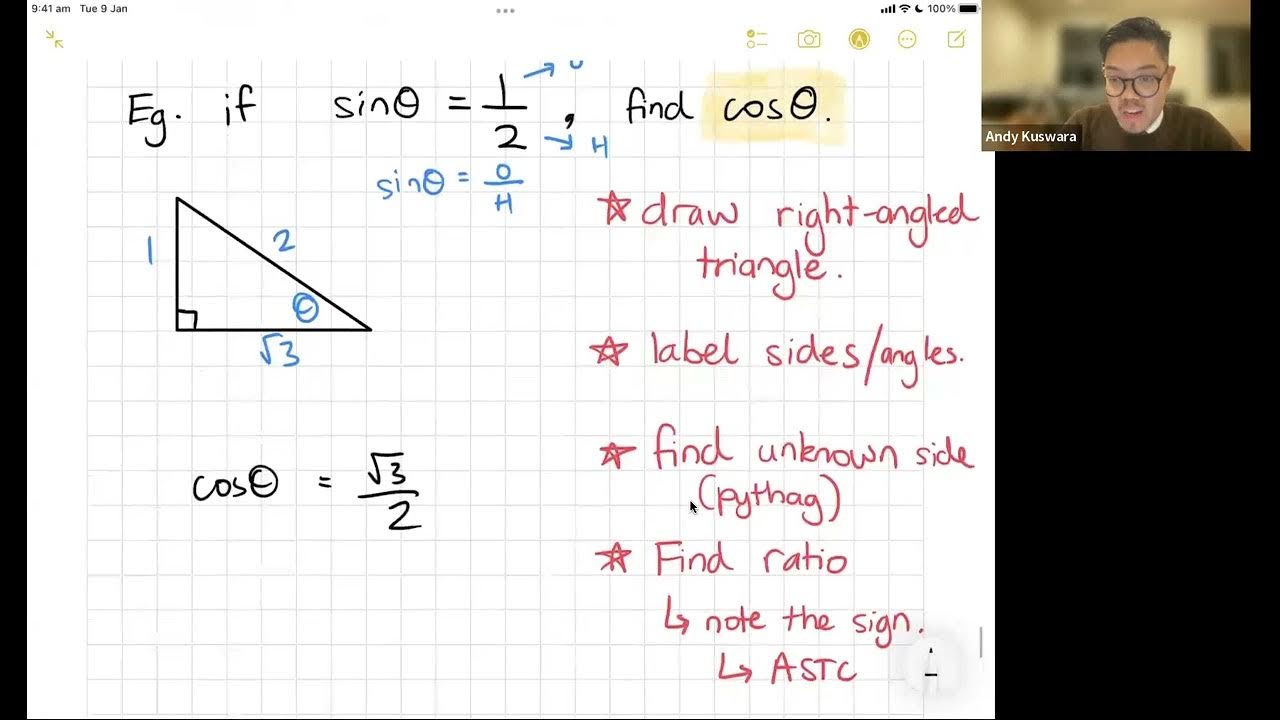 Given One Trig Ratio, Find Another Trig Ratio - YouTube