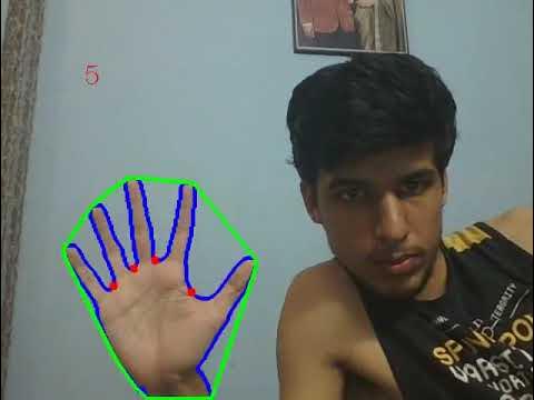 Hand Detection and Fingers Counting using OpenCV library. - YouTube