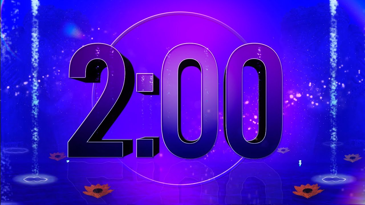 Escape to a Neon Oasis: 2 Minute Relaxing Countdown Timer with Water ...