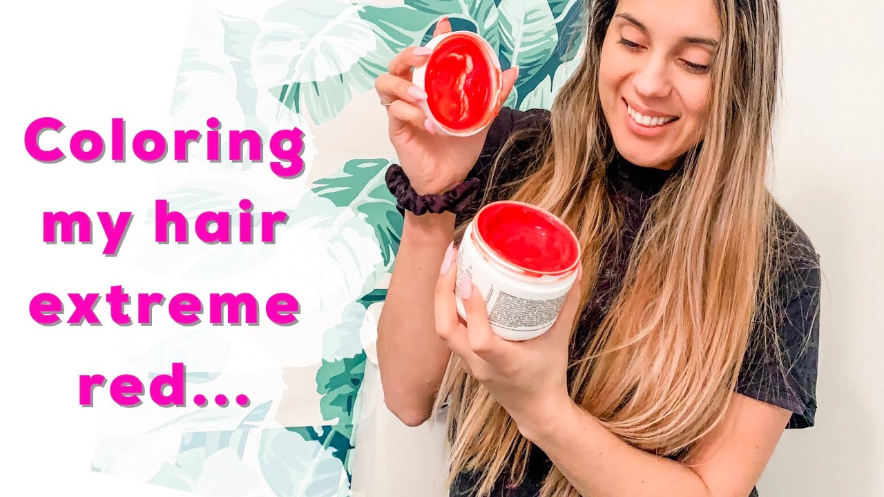 Overtone Extreme Red hair color on ombre hair! Going blonde to red ...