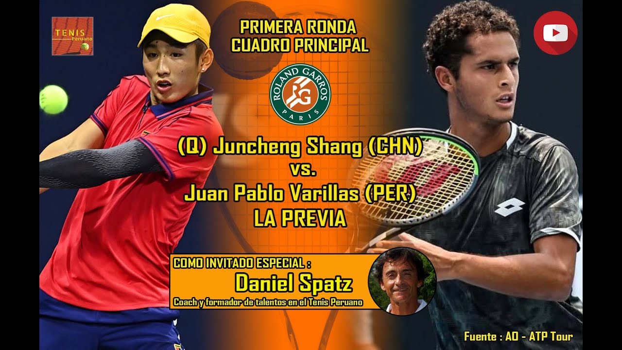 ROLAND GARROS 2023 LA PREVIA: JUNCHENG SHANG VS. JUAN PABLO VARILLAS Y ...