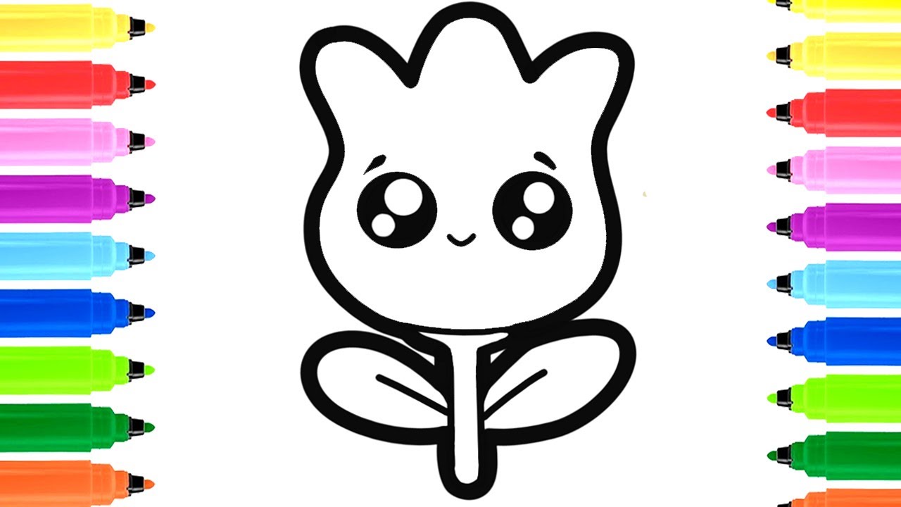 Bolalar uchun gul rasm chizish/Drawing flower for children/Рисование ...