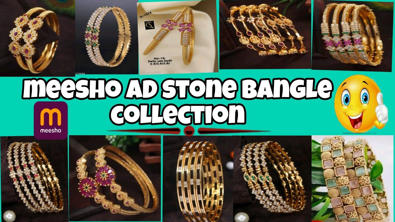 🛑🤑meesho most trending లో ఉన్న AD stone bangles || meesho bangles ...