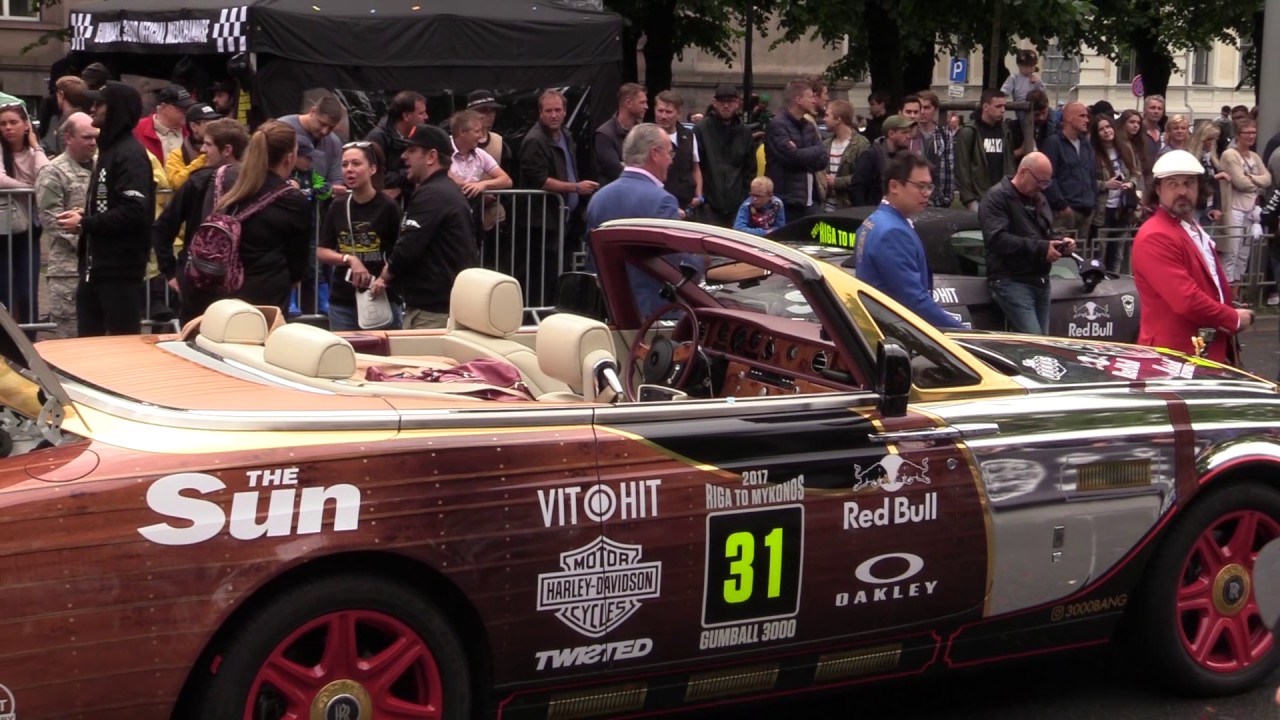 Gumball 3000 2017 Riga Day 2. Start rally. - YouTube