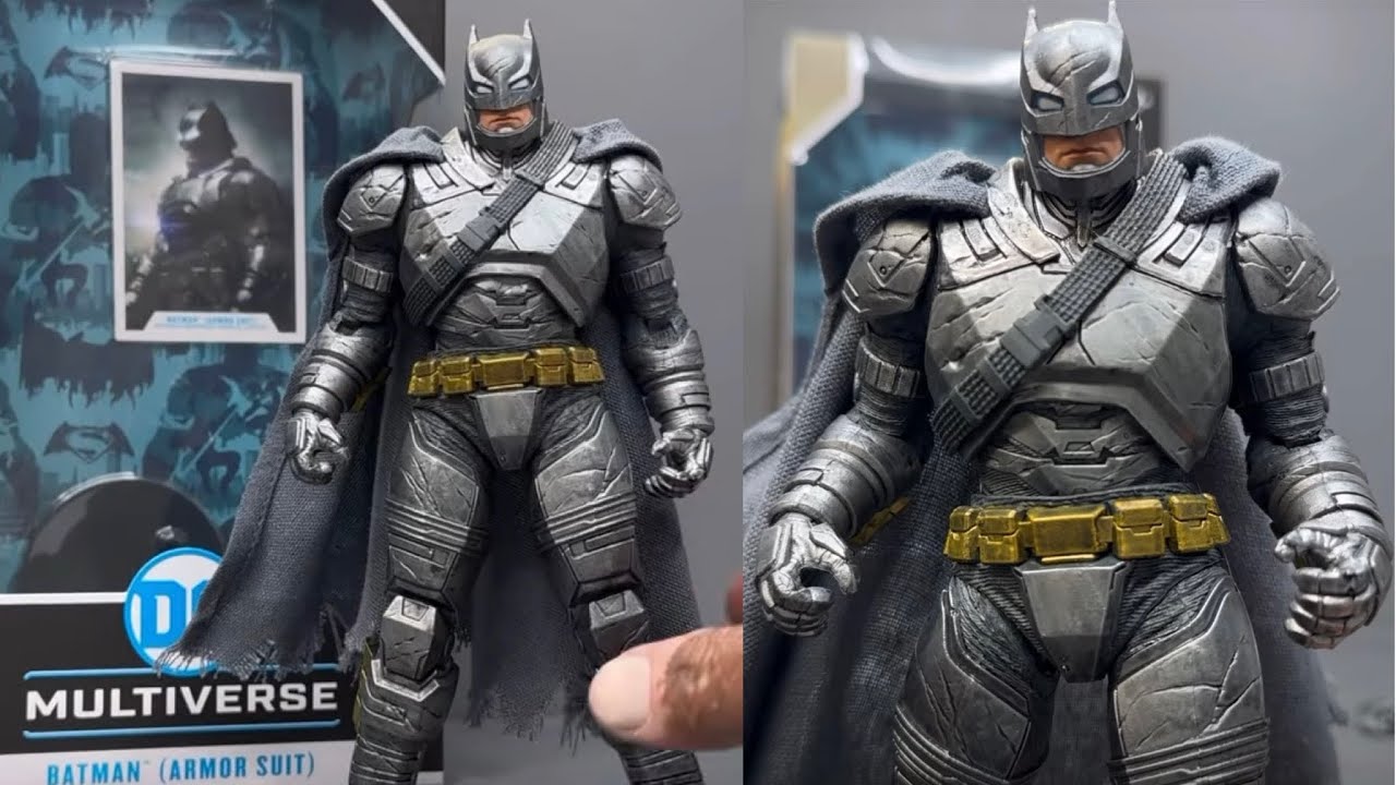 New McFarlane Toys Batman Armor Suit Bvs action figure in hand images ...
