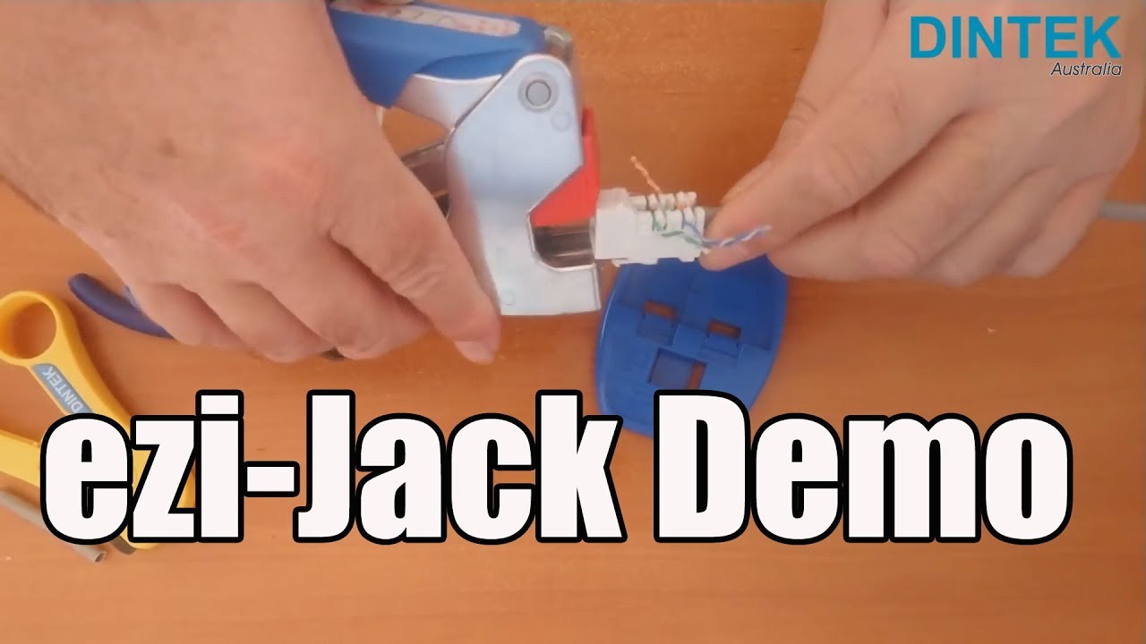 How to terminate RJ45 keystone jacks using the DINTEK ezi-Tool90 - YouTube