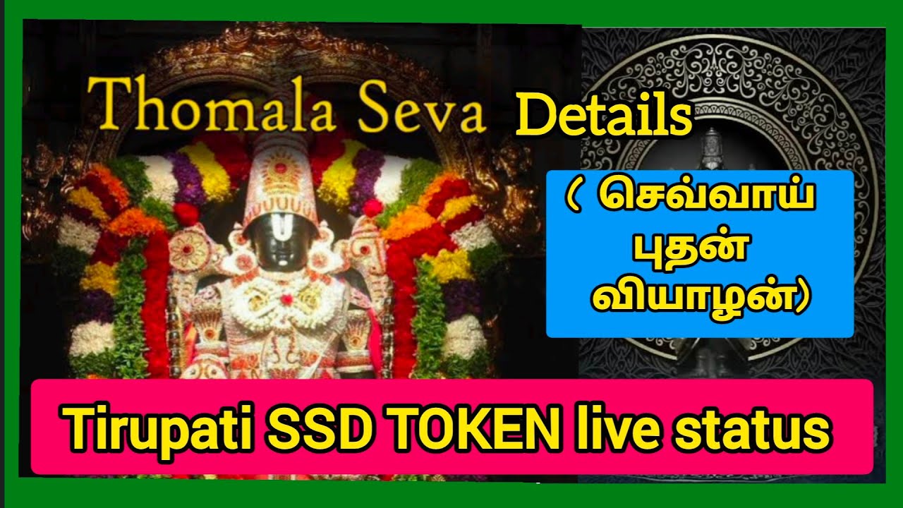 13.05.24 Tirupati SSD TOKEN live status and தோமாலை சேவை details.. - YouTube