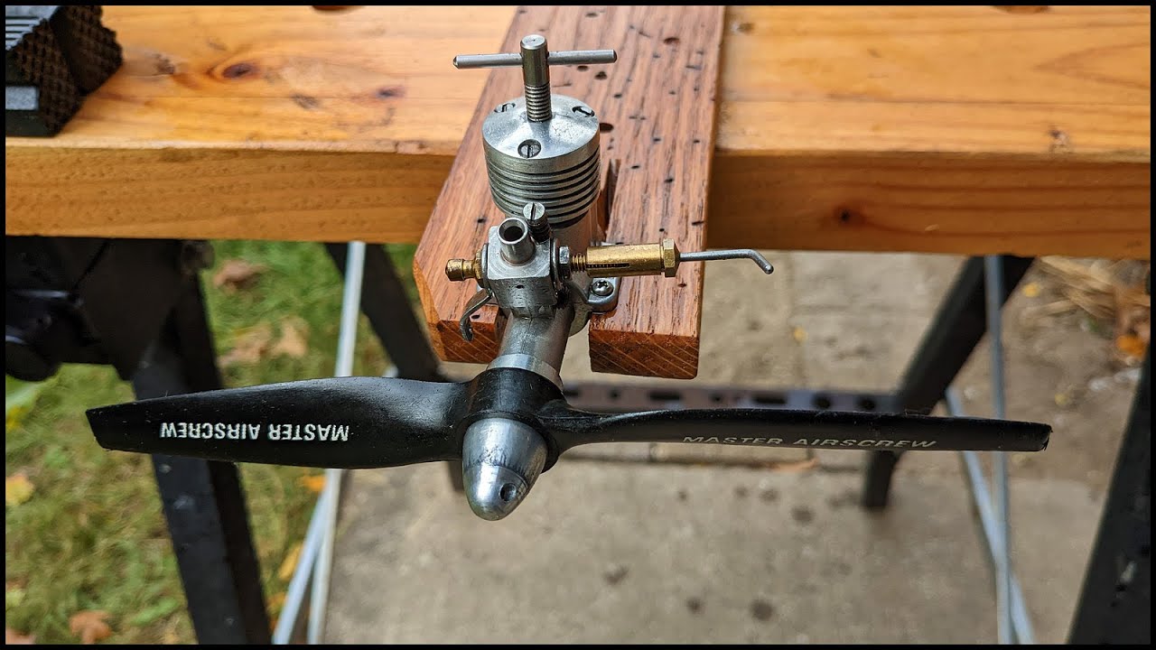 Paw 80 Diesel model airplane engine multiple starts stops and runs ...